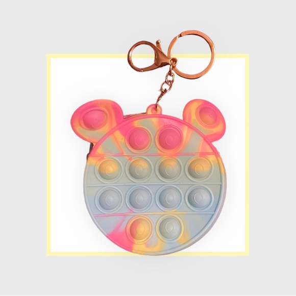 Accessories | Keychain Small Wallet Popit Pop It Multi Colored Multi ...